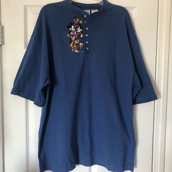 Disney | Shirts | Disney Embroidered Henley Shirt | Poshmark